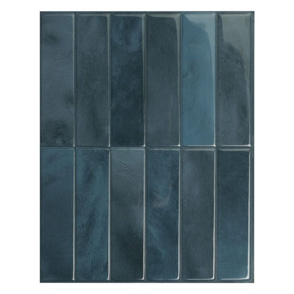 Blue Stacked Subway Self-Adhesive Wall Tiles - 1pc/4pcs | Morocco ...