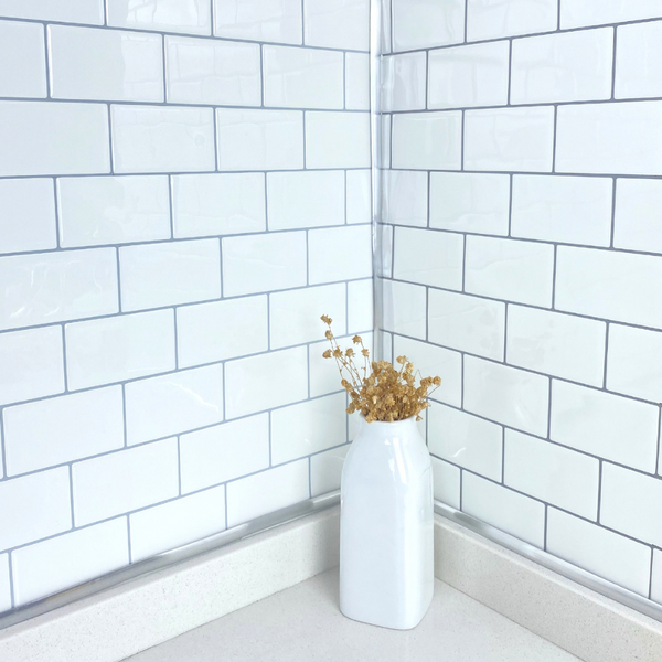 Edge Trim Silver 3m | Borders Around Tiles | Vinyl Home