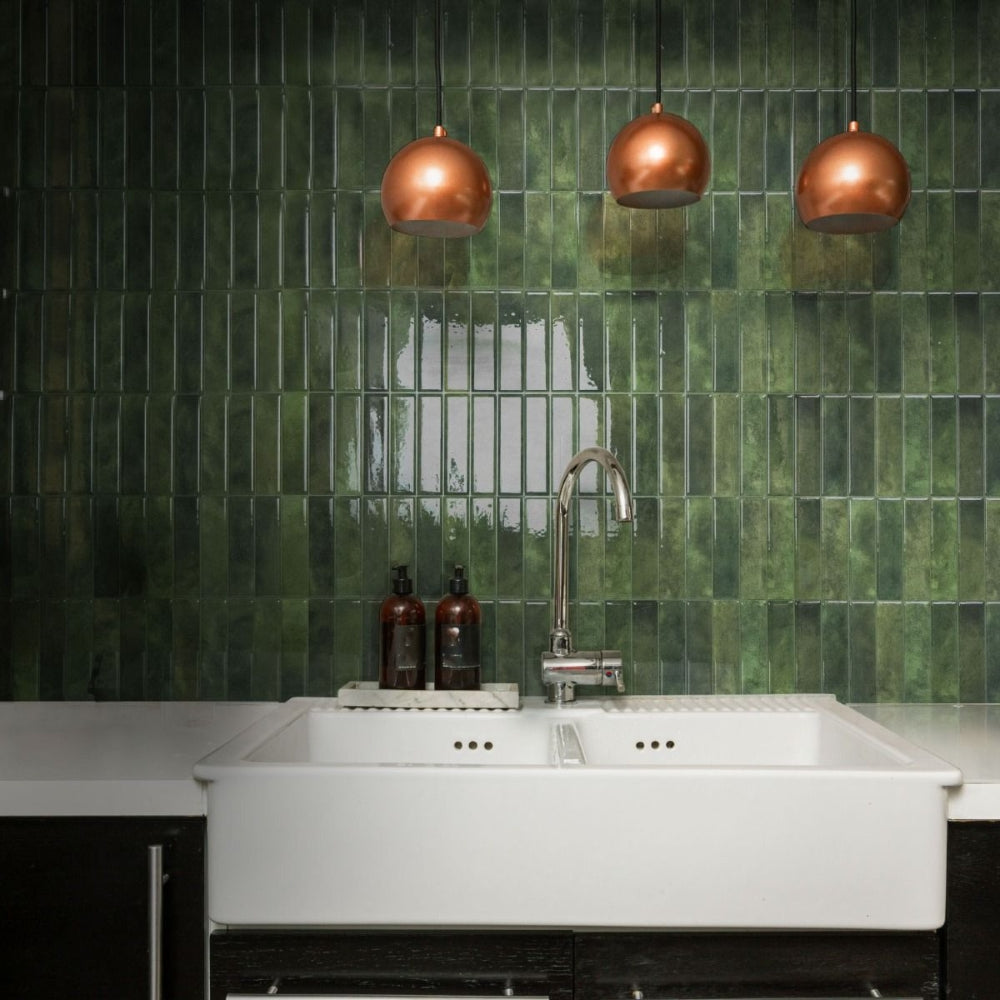 Stacked Subway Wall Tiles - Vinyl Home