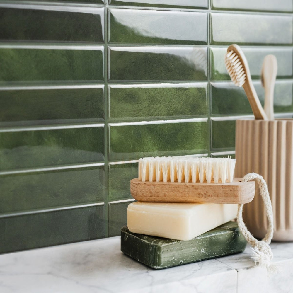 Stacked Subway Wall Tiles - Vinyl Home