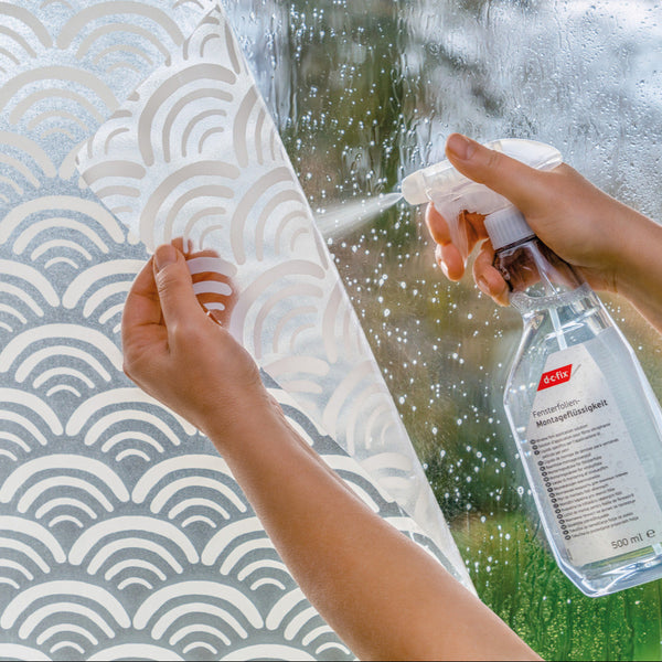 Window Film With Wave Patter | Koya | No Glue Needed | Vinyl Home