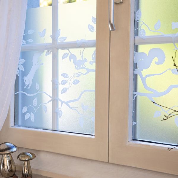 Static Cling Window Film With Squirrels| Vinyl Home | New Zealand