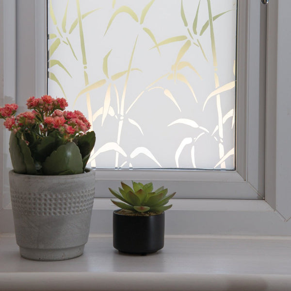 Stripes Static Cling Window Film | Bamboo Removable Film | Vinyl Home